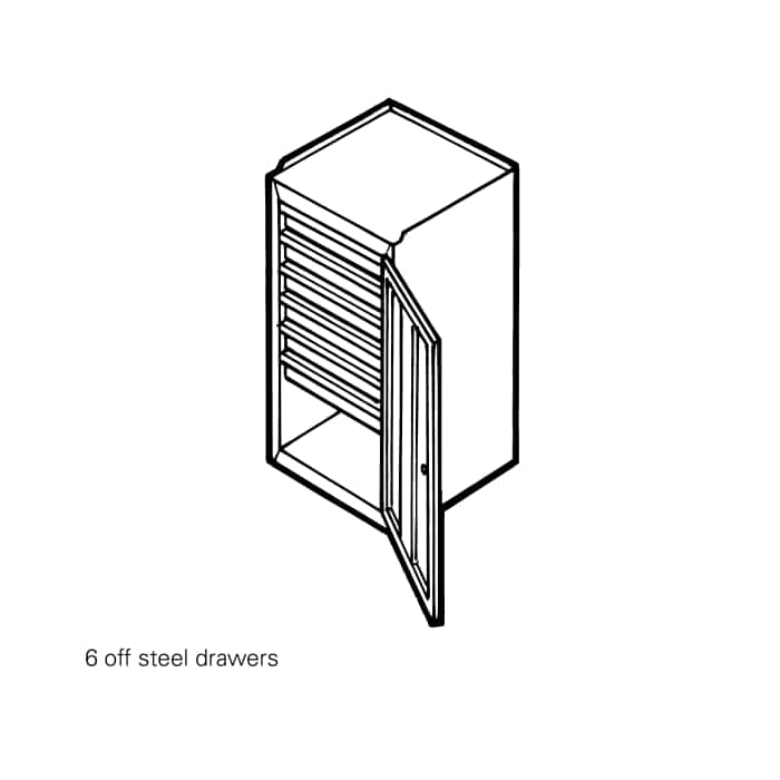 RS PRO | RS PRO 1 Door, 6 Drawer Steel Floor Standing Tool Cabinet, 984 ...