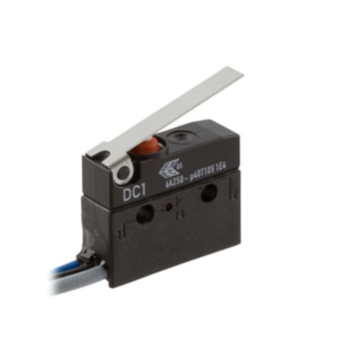 DC1C-C3LC ZF | ZF Lever Micro Switch, Through Hole Terminal, 6 A @ 250 V ac, SPDT, IP6K7 | 320 ...