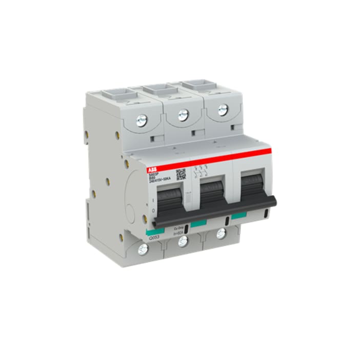 2CCG001220R0001 ABB | ABB High Performance S800S MCB, 3P, 80A Curve B, 400V AC, 250V DC, 50 kA ...