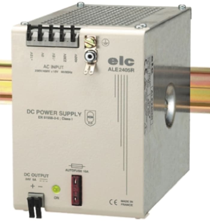 ALE2405R ELC | ELC ALE Linear DIN Rail Power Supply, 230V → 440V ac ac ...