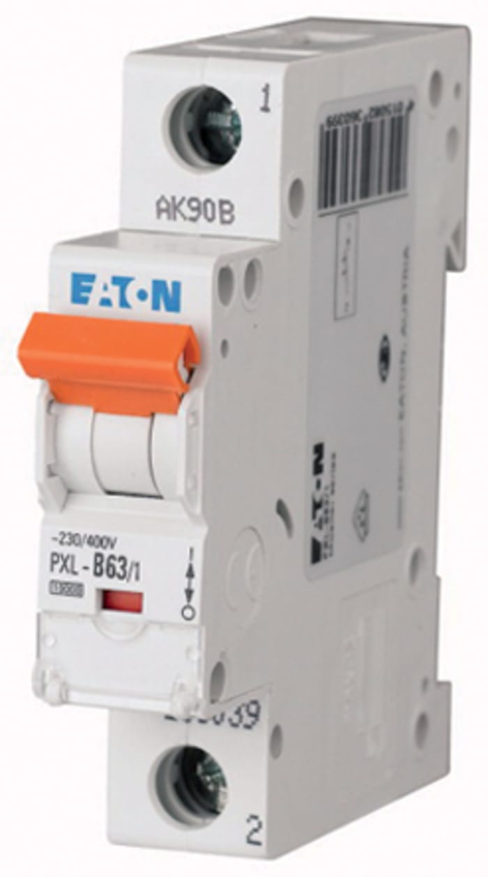236039 PXL-B63/1 Eaton | Eaton xPole PXL, S200 MCB, 1P, 63A Curve B, 400V AC, 48V DC, 10 kA ...