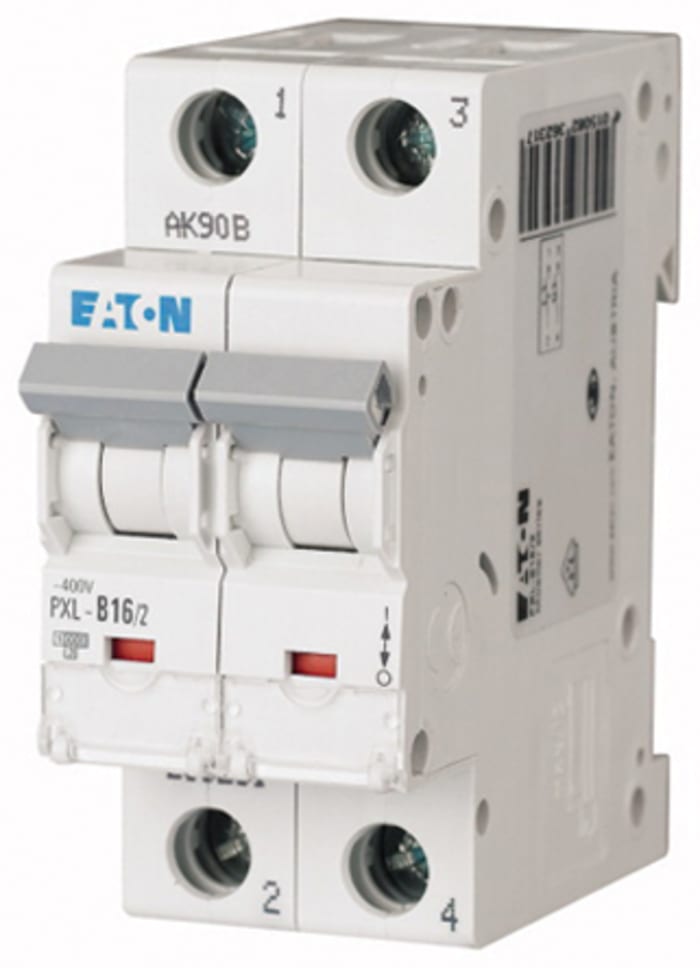 236289 PXL-C16/2 Eaton | Eaton xPole PXL, S200 MCB, 2P, 16A Curve C, 400V AC, 48V DC, 10 kA ...