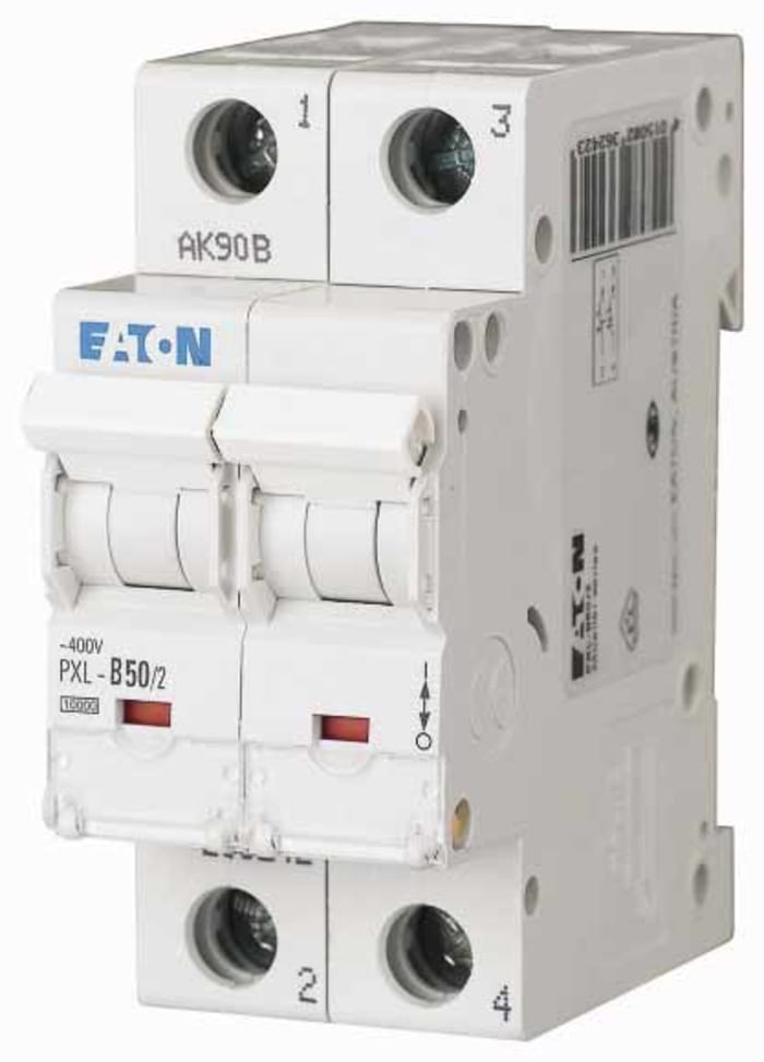 236242 PXL-B50/2 Eaton | Eaton xPole PXL, S200 MCB, 2P, 50A Curve B, 400V AC, 48V DC, 10 kA ...