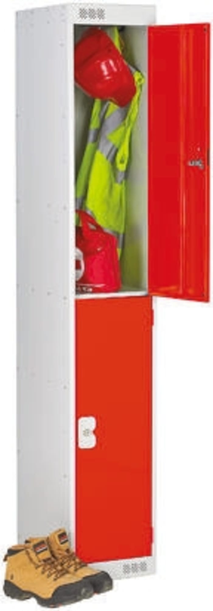 RS PRO | RS PRO 2 Door Steel Red Industrial Locker, 1800 mm x 300 mm x ...