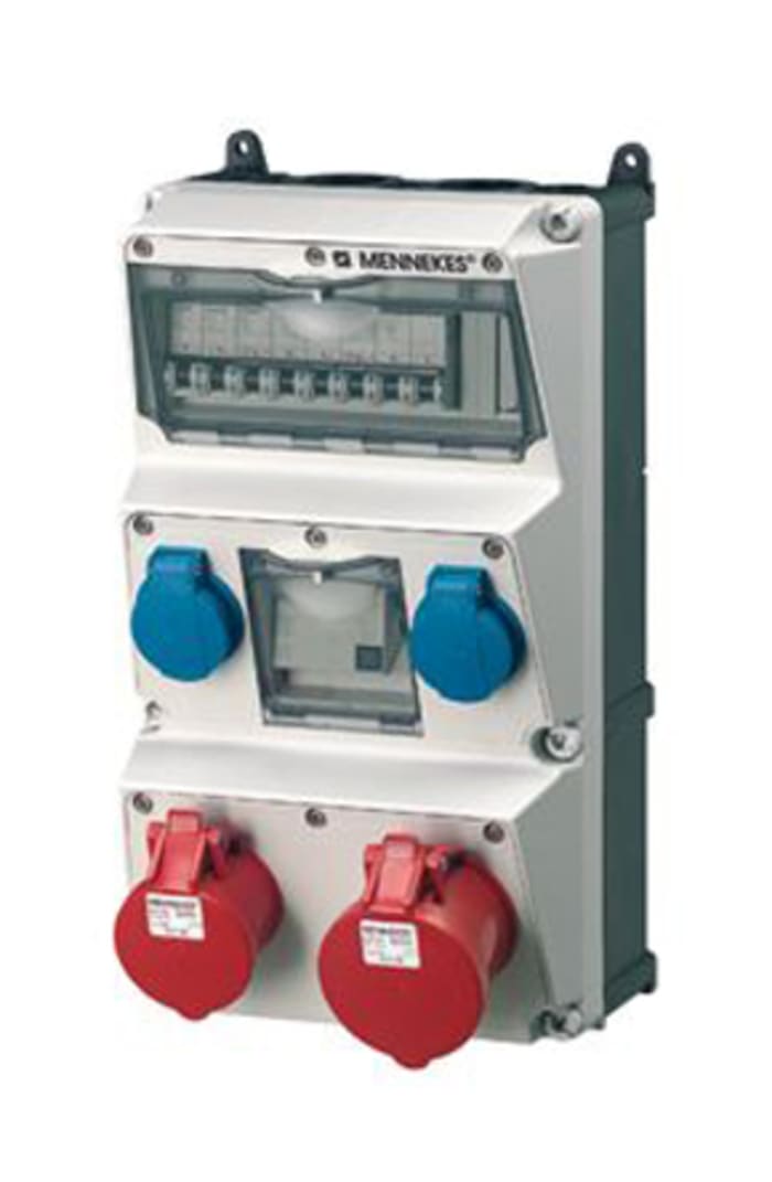 930013 MENNEKES | 4 Gang Worksite Power Distribution Unit, 16A | 111 ...