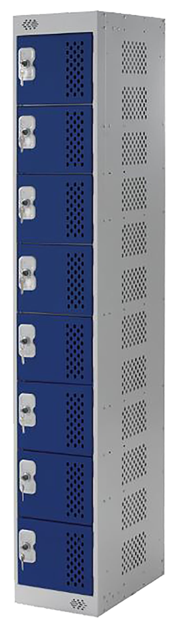 RS PRO | RS PRO 8 Door Vented Mild Steel Blue Locker, 1800 mm x 300 mm ...