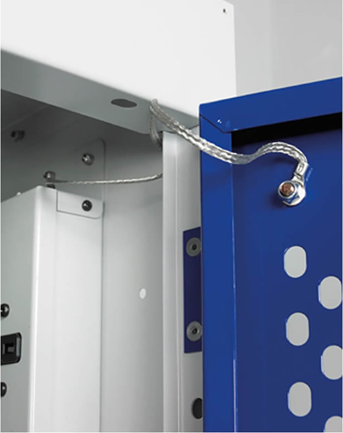 RS PRO | RS PRO 5 Door Vented Mild Steel Blue Locker, 900 mm x 450 mm x ...