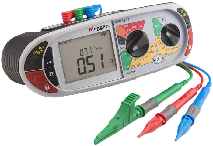 1008-121 Megger | Megger MFT1711 Multifunction Tester, 250 V, 500 V ...