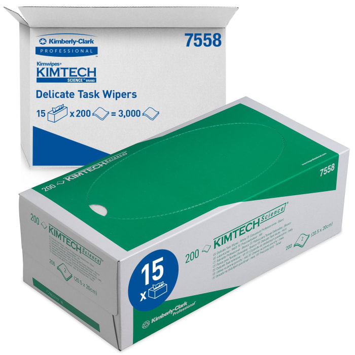 7558 KIMTECH | KIMTECH KIMTECH Science Dry Cleanroom Wipes, Box of 200 ...