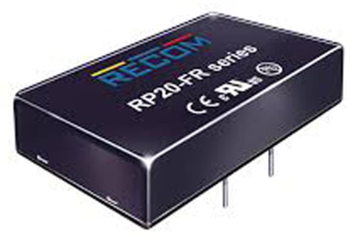 RP20-11012SFR/P Recom | Recom RP20-FR DC-DC Converter, 12V dc/ 1.67A ...