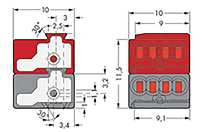 243-211 WAGO | WAGO 243 Series PCB Terminal Block, 5.75 mm Pitch | 122 ...
