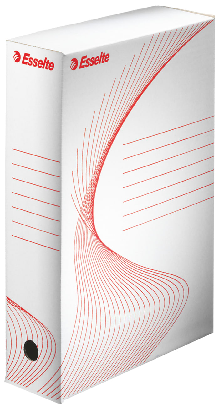 128003 Esselte | Esselte White 10 Compartment A4, Foolscap Archive Box ...
