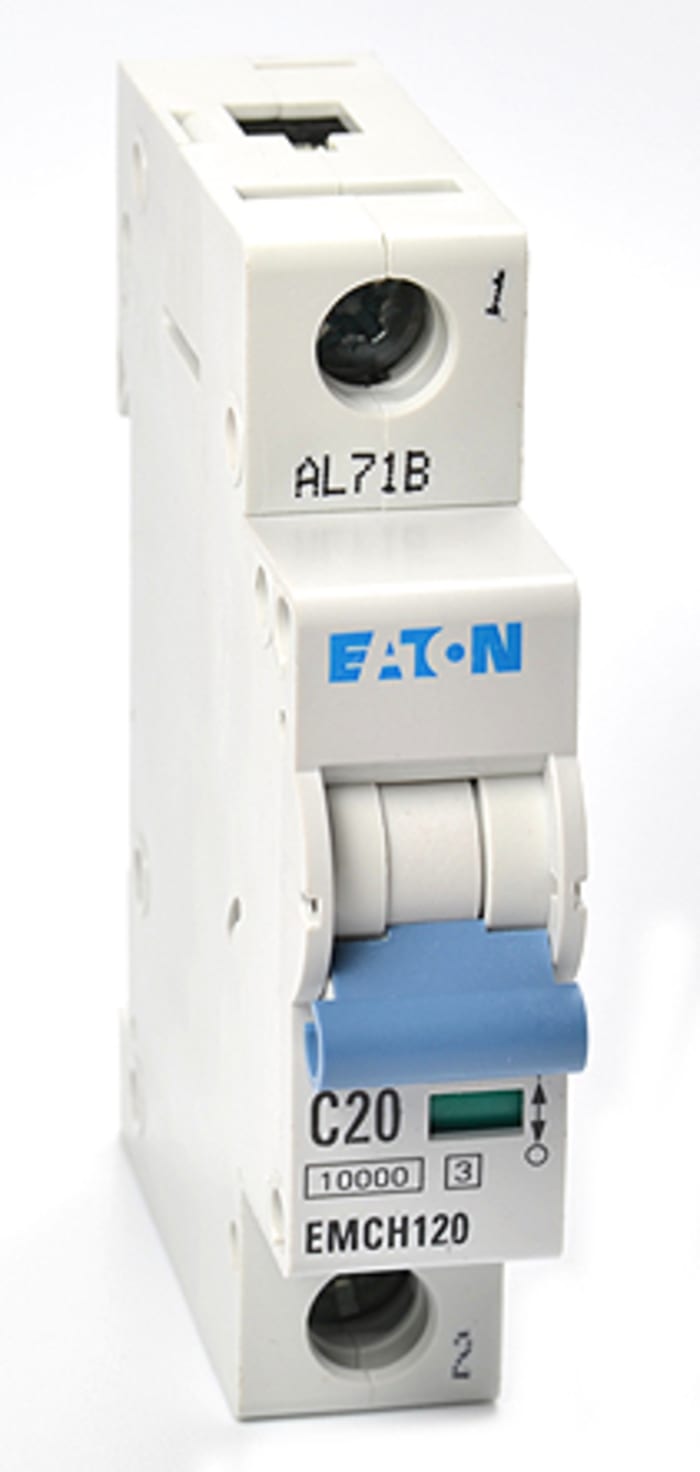 EMCH120 EMCH120 Eaton | Interruptor automático 1P, 20A, Curva Tipo C, Poder de corte 10 kA ...