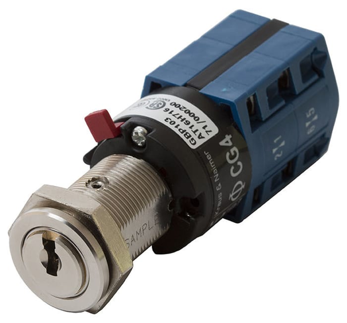 7-350182-1-NI Kaba | Kaba Key Switch, DP-CO, 10 A 2-Way Common-Key ...