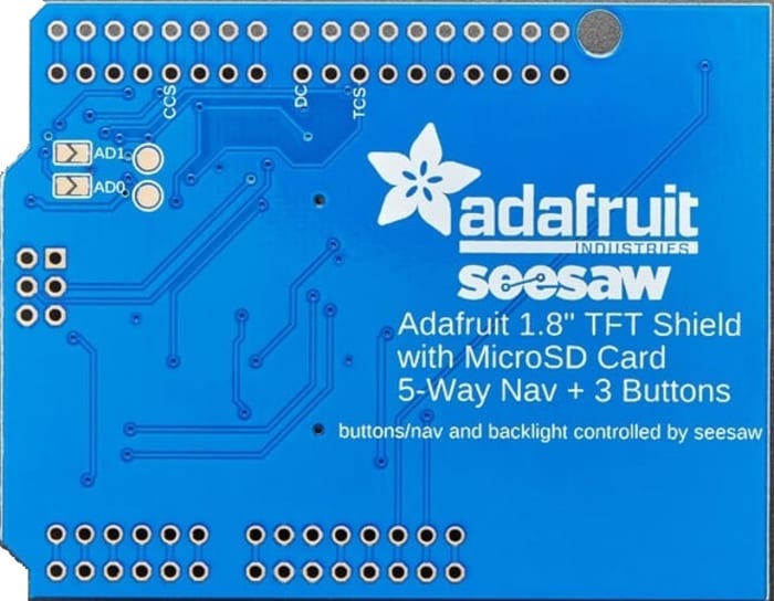 802 ADAFRUIT INDUSTRIES | ADAFRUIT INDUSTRIES, 1.8in Arduino Compatible Display with Colour LCD ...