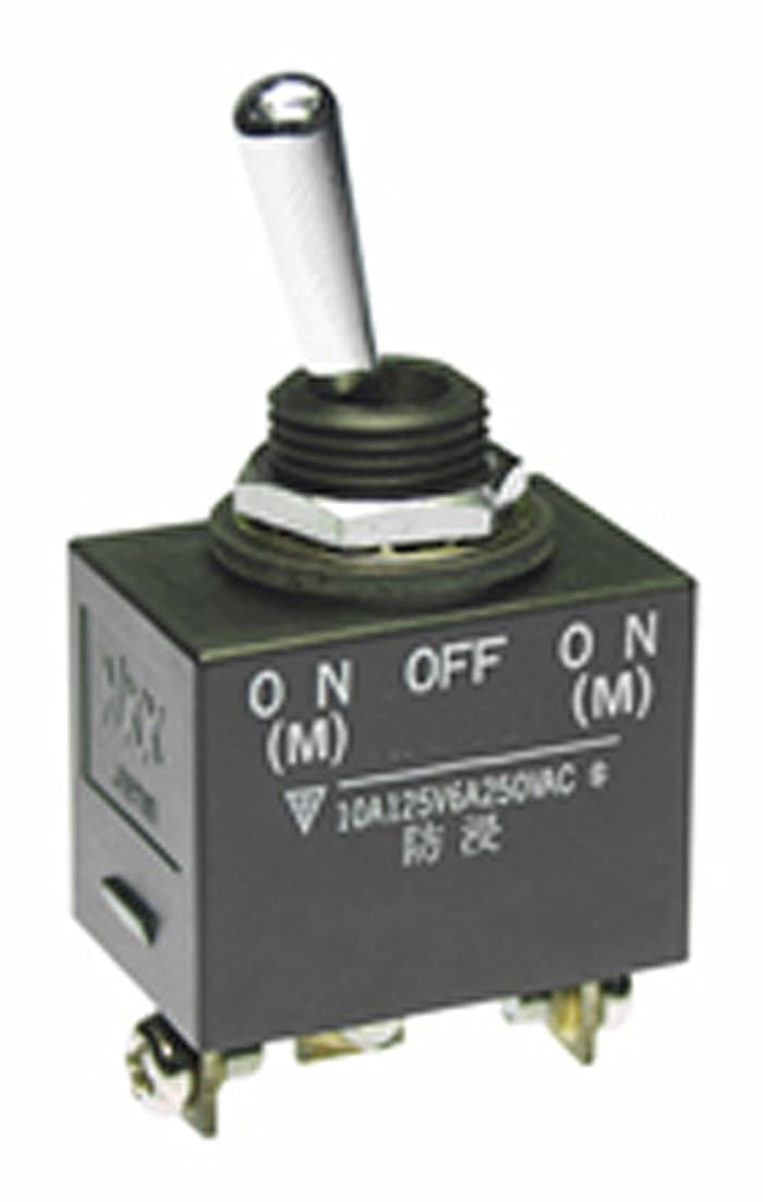 WT18T NKK Switches | NKK Switches Toggle Switch, Panel Mount, (On)-Off ...