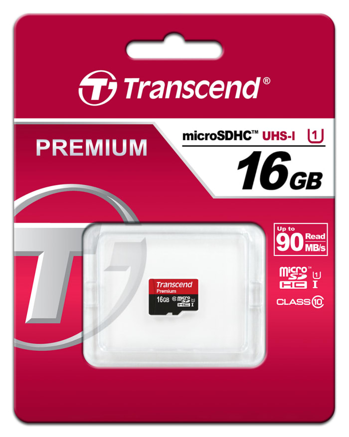 TS16GUSDCU1 Transcend | Transcend 16 GB MicroSDHC Micro SD Card, Class 10, UHS-1 U1 | 124-9640 | RS