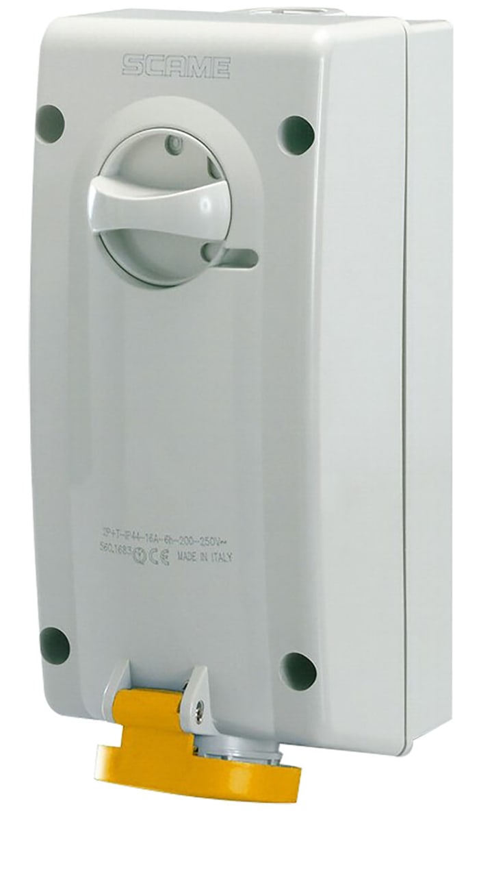 RS PRO | Scame Switchable IP44 Industrial Interlock Socket 2P+E ...