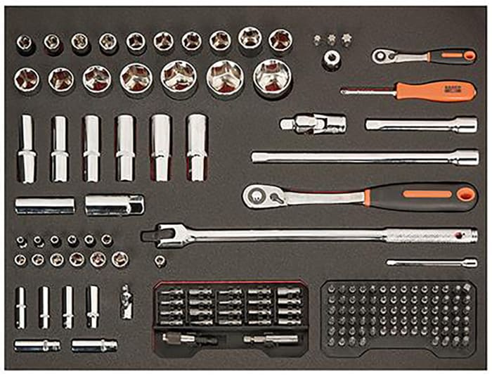 1470K6BKFFC12 Bahco | Bahco 212 Piece Tool Kit | 126-0984 | RS Components