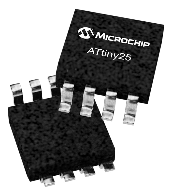 ATTINY25V-10SU Microchip | Microcontrolador Microchip ATTINY25V-10SU, núcleo AVR de 8bit, RAM ...
