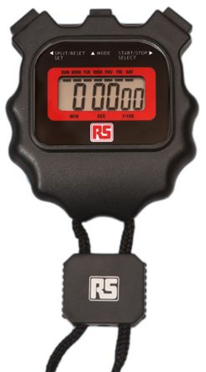 RS PRO | RS PRO Black Digital Pocket Stopwatch 24 h 40 min 1 s, With RS ...