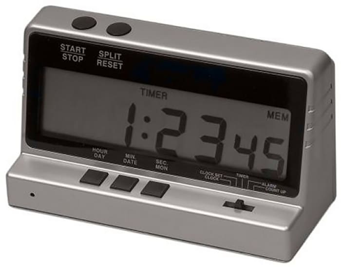 RS PRO | RS PRO Silver Desktop Timer, With RS Calibration | 134-7547 | RS