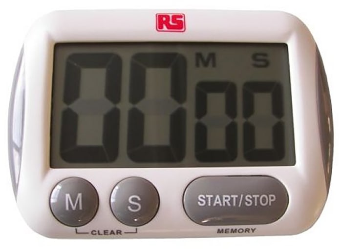 RS PRO | RS PRO White Digital Desktop Timer 99 min 59 s, With RS ...