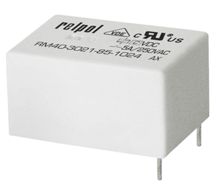 RM40-2011-85-1005 Relpol | Relpol PCB Mount Power Relay, 5V dc Coil, 5A ...