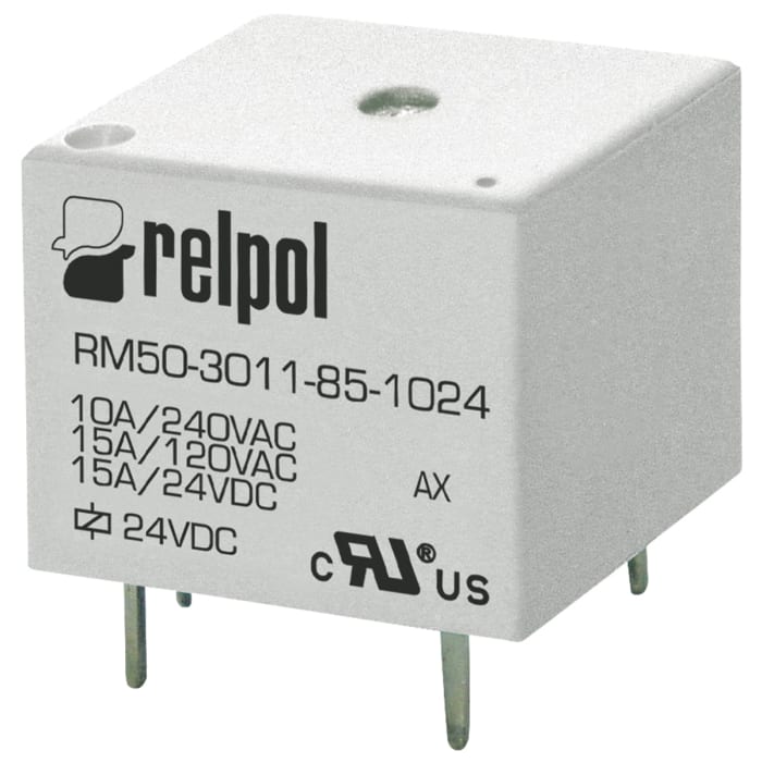 RM50-3011-85-1012 Relpol | Relpol PCB Mount Power Relay, 12V dc Coil ...