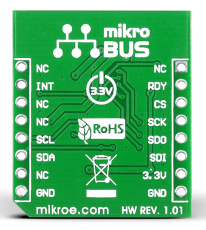MIKROE-1379 MikroElektronika | MikroElektronika GYRO Click Gyroscope Sensor mikroBus Click Board ...