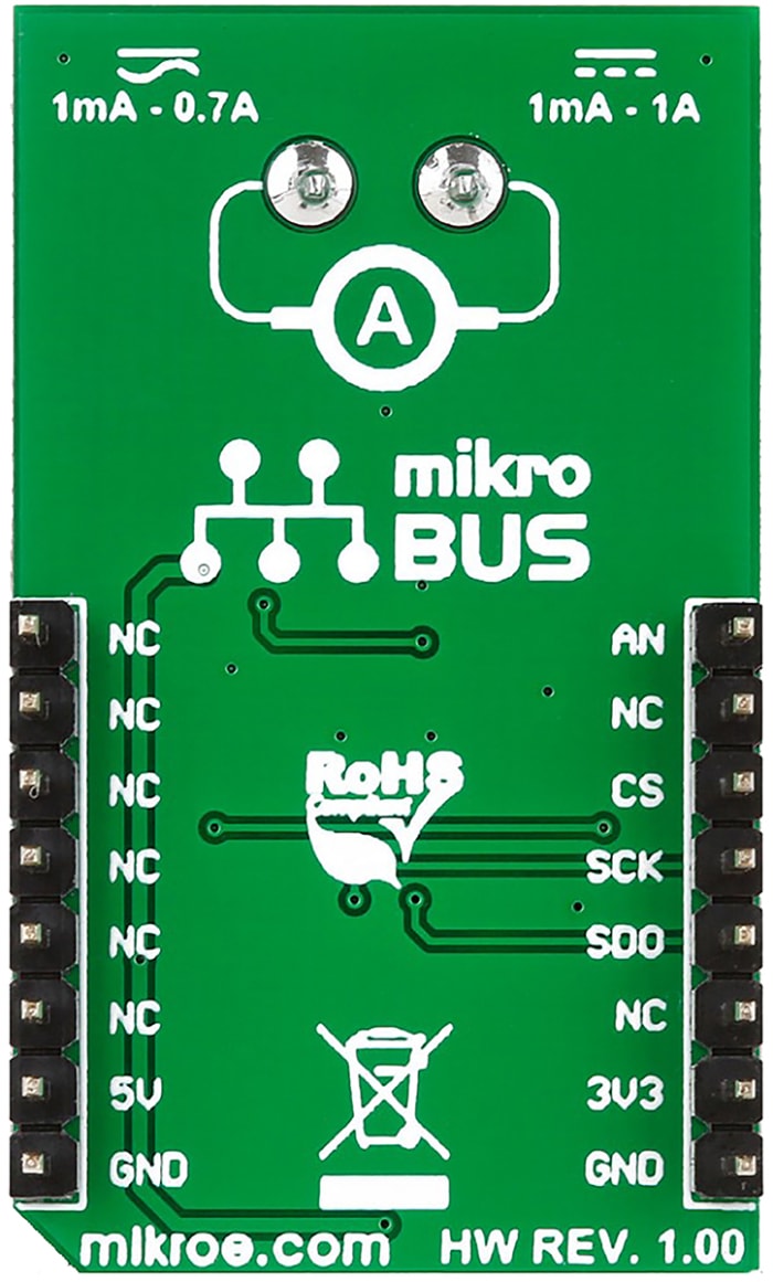 MIKROE-2377 MikroElektronika | MikroElektronika Ammeter click Current Measurement for AD8616 ...