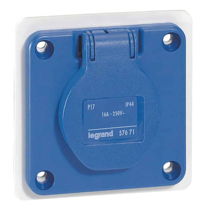 057671 Legrand | Legrand IP44 Blue Panel Mount 2P + E Industrial Power ...