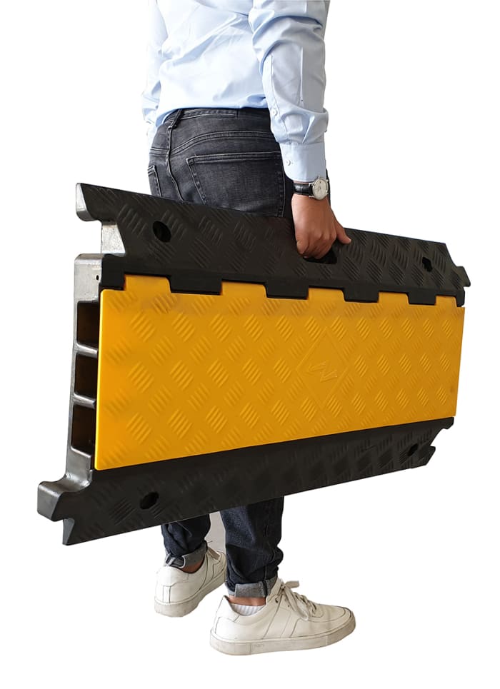 RS PRO | RS PRO 910mm Black/Yellow Cable Cover in Rubber, Thermoplastic ...