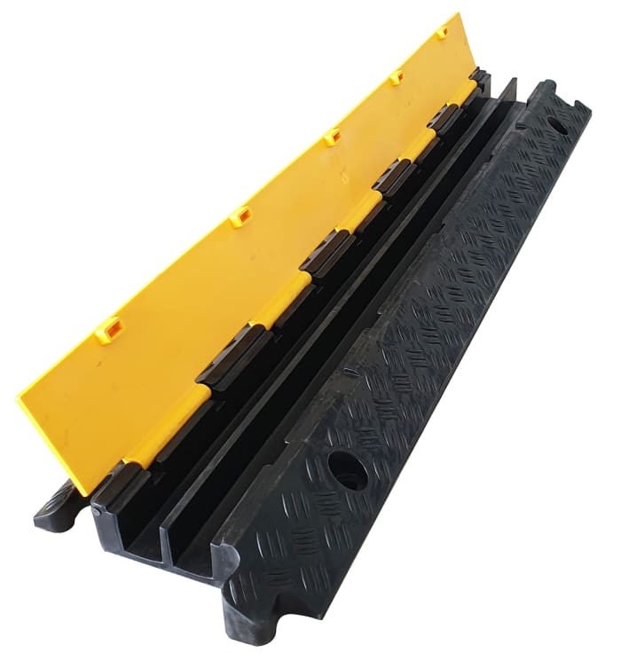 RS PRO | RS PRO 1000mm Black/Yellow Cable Cover in Rubber ...