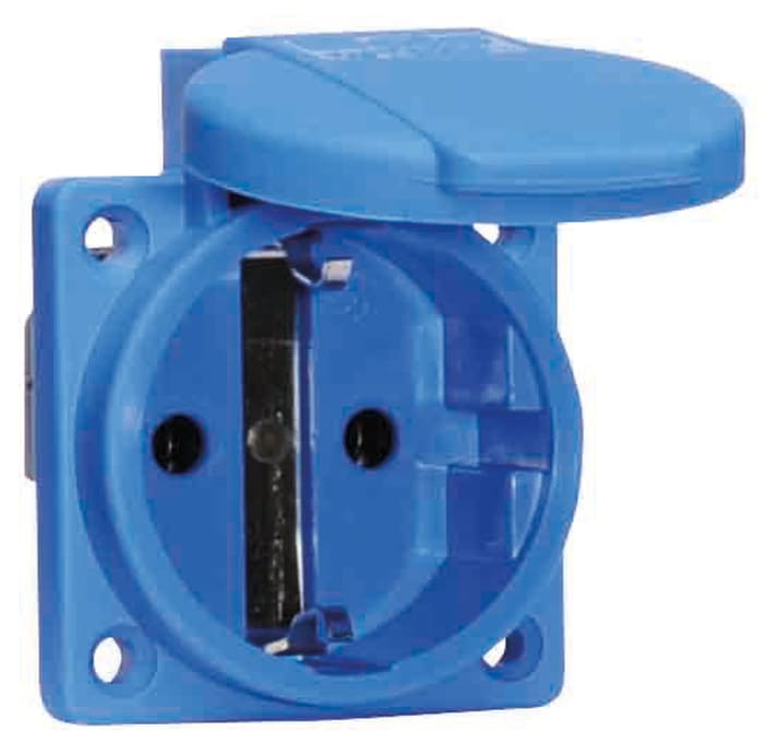 71099 Bals | Bals IP54 Blue Panel Mount 2P + E Industrial Power Socket ...