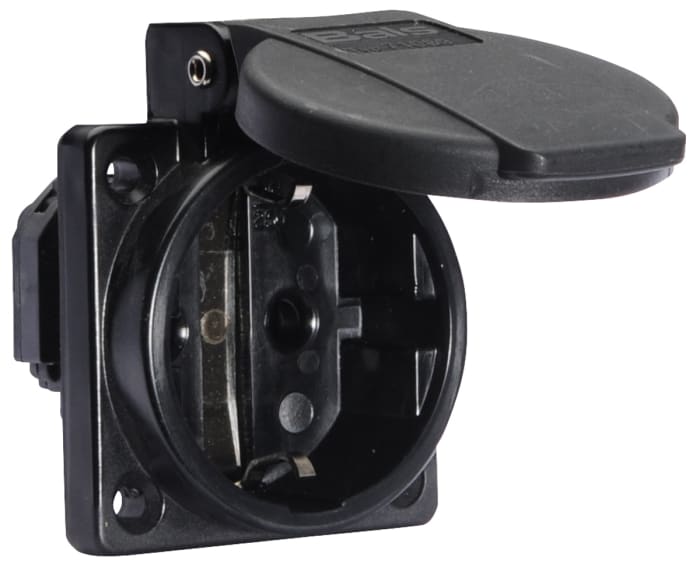 71097 Bals | Bals IP54 Black Panel Mount 2P + E Industrial Power Socket ...