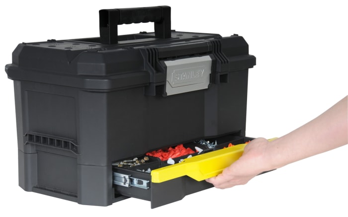 1-70-316 Stanley | Stanley One Touch 1 drawer Tool Box, 481 x 279 x ...