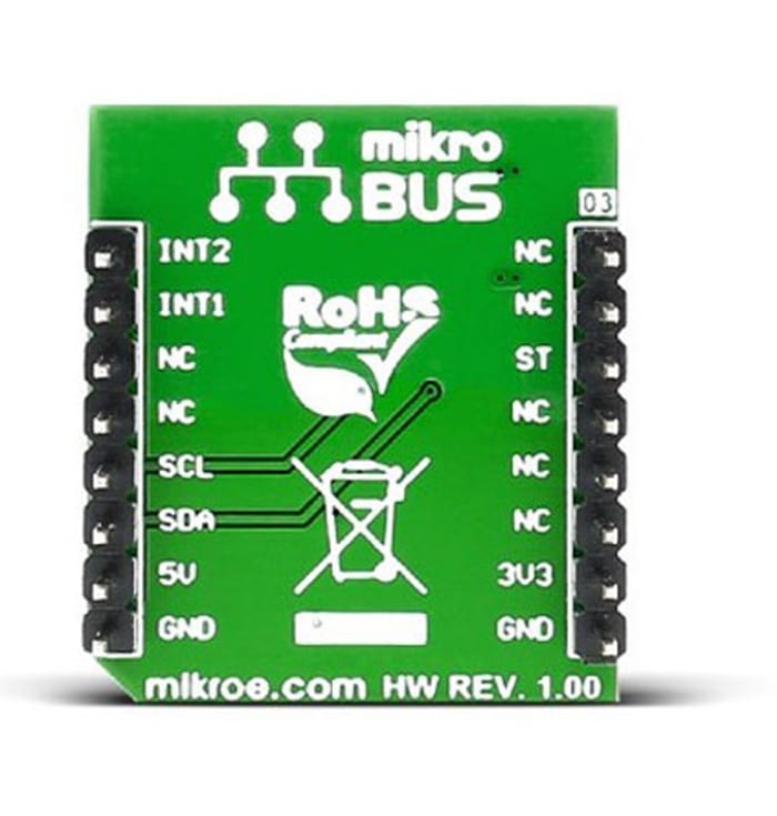 MIKROE-2561 MikroElektronika | MikroElektronika Earthquake Click Vibration Sensor mikroBus Click ...