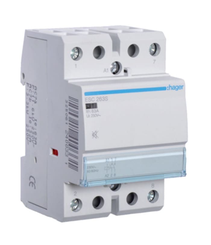 ESC263S Hager | Hager System M Pro ESC Contactor, 230 V ac Coil, 2-Pole ...