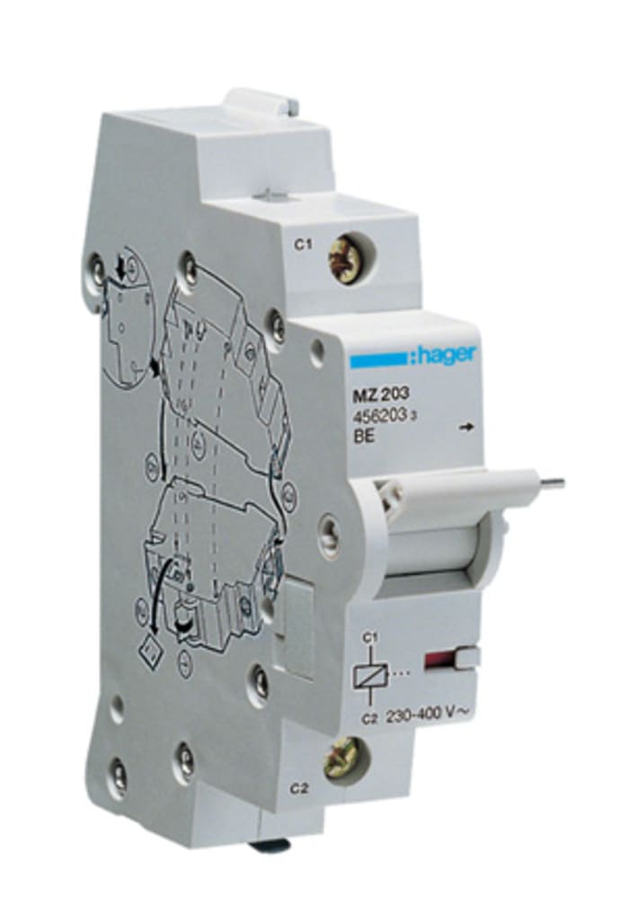 MZ203 Hager | Hager Shunt Release, DIN Rail Mount MZ | 144-4957 | RS