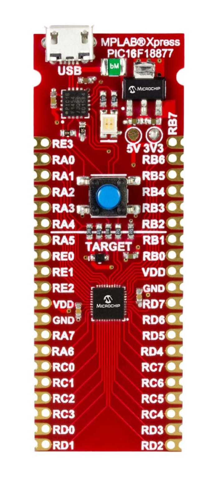 DM164142 Microchip | Microchip MPLAB Xpress PIC16F18877 Evaluation Board DM164142 | 144-6573 ...