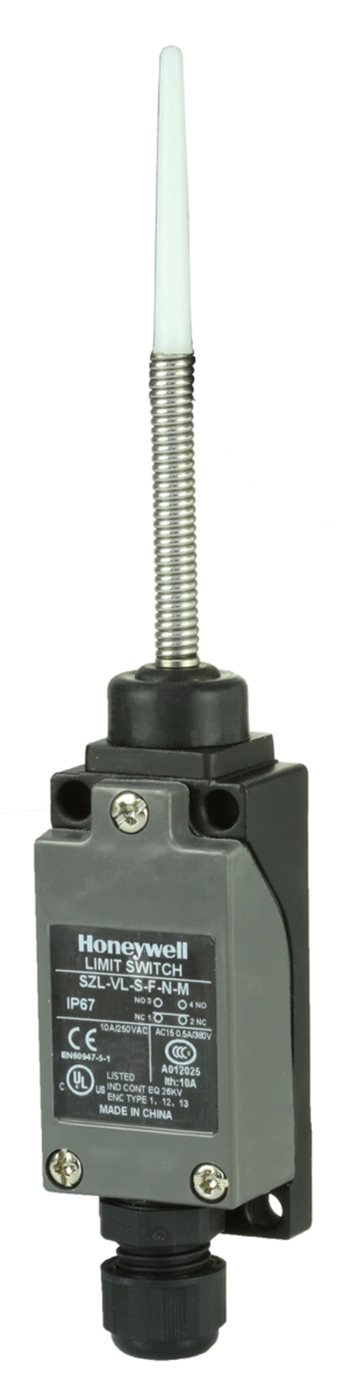 SZL-VL-S-F-N-M Honeywell | Honeywell SZL-VL Series Coil Spring Limit ...