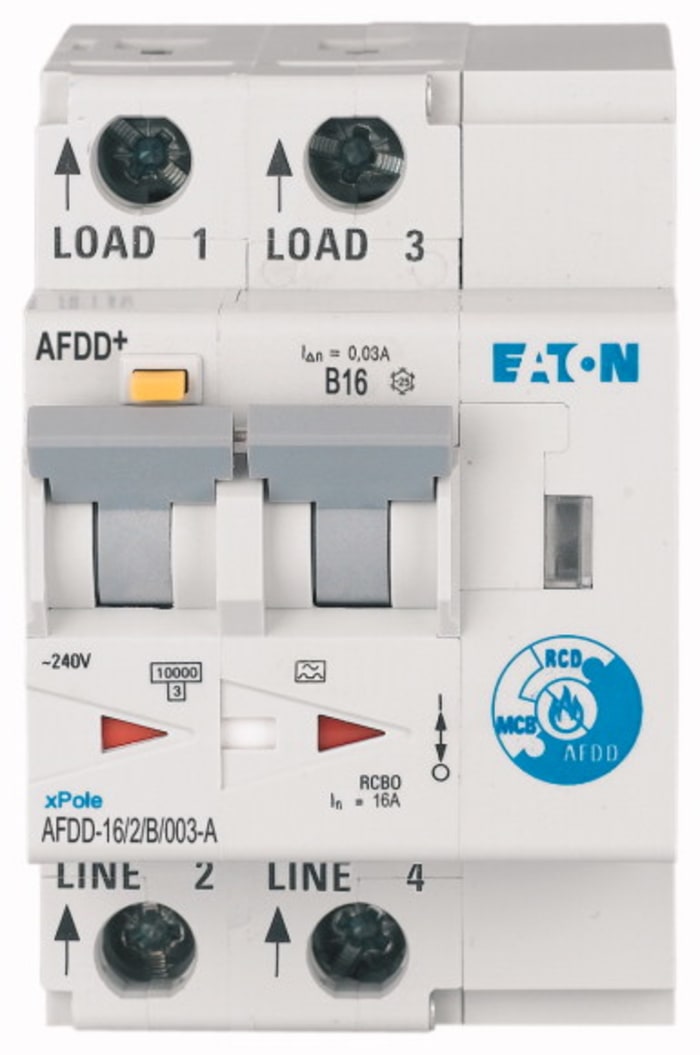 187204 AFDD-16/2/B/003-A Eaton | Eaton AFDD, 16A Current Rating, 2P ...
