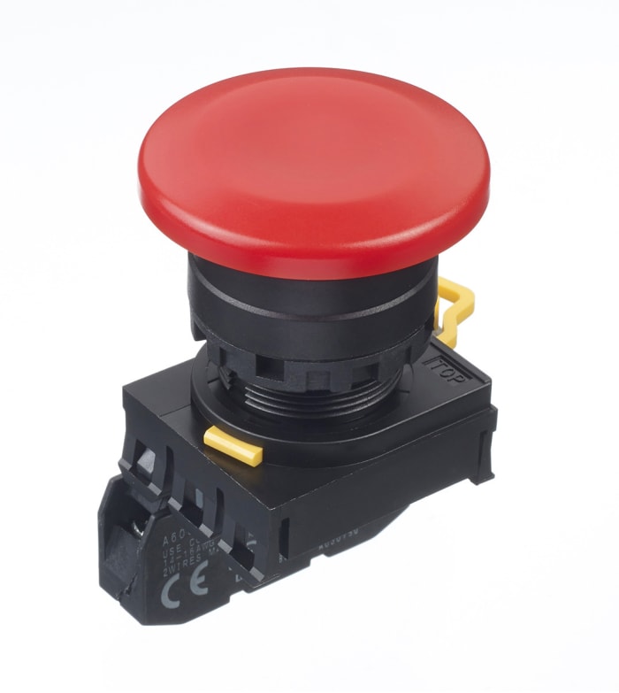 YW1B-M4E10R Idec | Unidad completa de botón pulsador Idec YW, color de ...