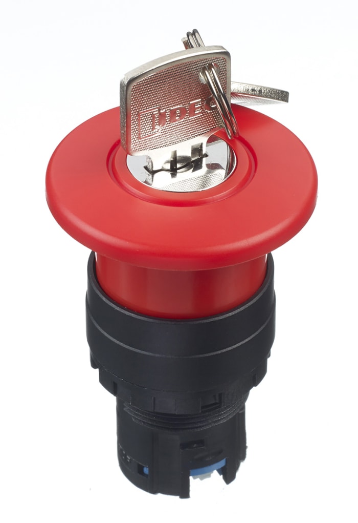 HW1B-X4R Idec | Idec HW Series, Key Release, Emergency Stop Push Button ...