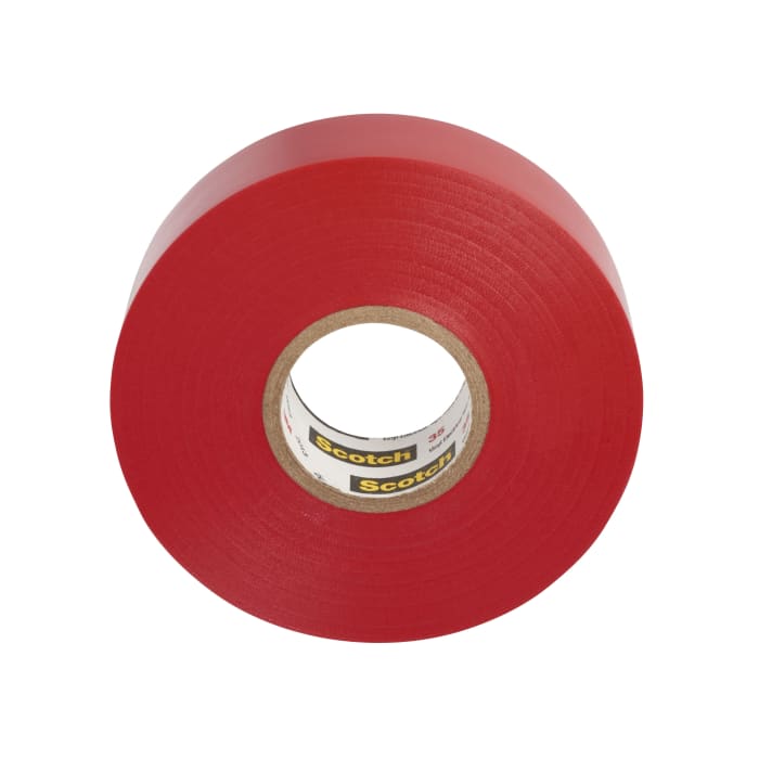 SCOTCH 35 ROUGE 20 X 19 3M | 3M Scotch 35 Red PVC Electrical Tape, 19mm ...