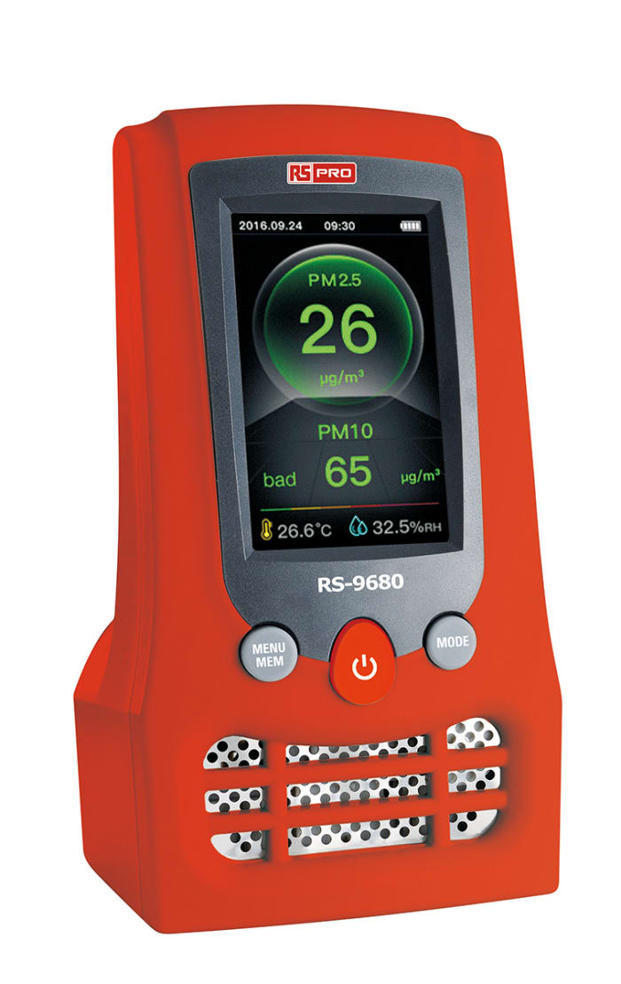 RS PRO | RS PRO RS-9680 Air Quality Meter for Formaldehyde, Humidity ...