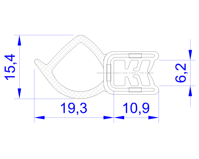 RS PRO | RS PRO Black EPDM Edging Strip, 20m | 175-2580 | RS