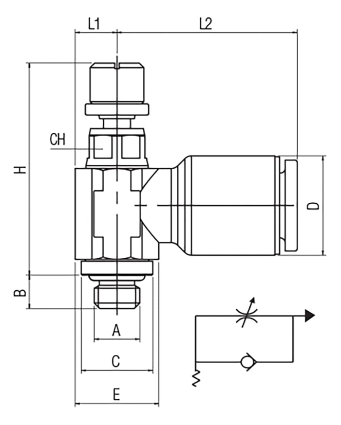 RS PRO | RS PRO Threaded Flow Regulator x Push In 4mm Tube Outlet Port ...