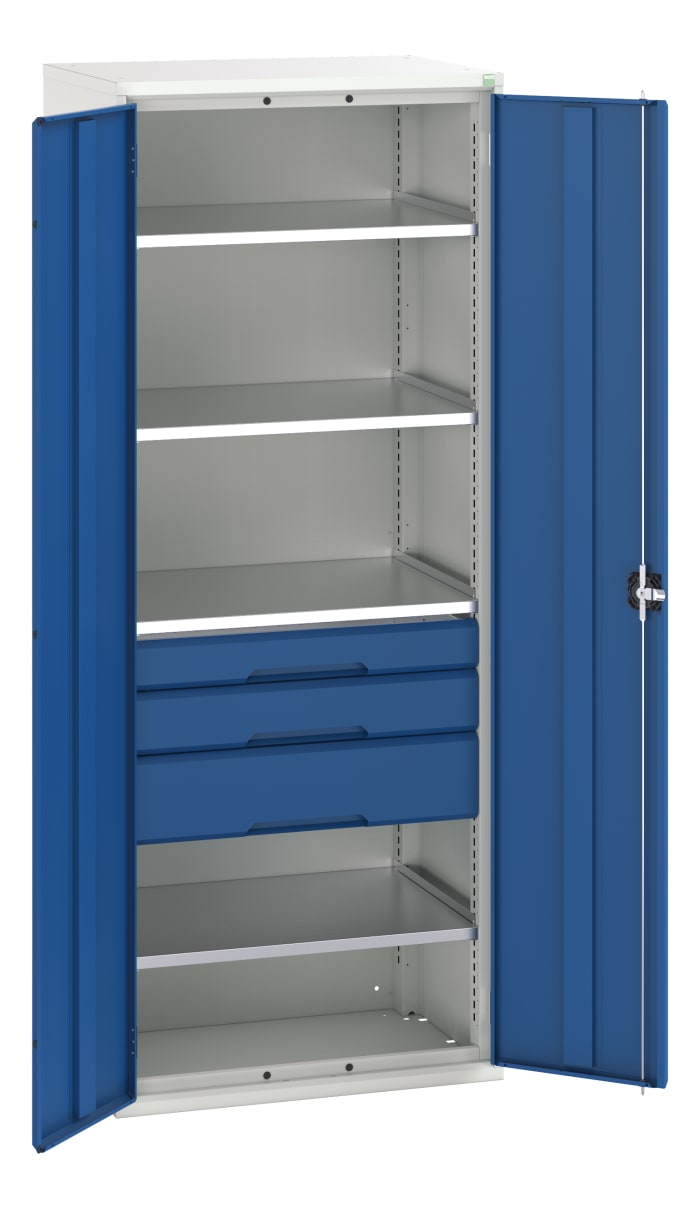 16926456.11 Bott | Bott 2 Door, 3 Drawer Steel Floor Standing Cupboard ...